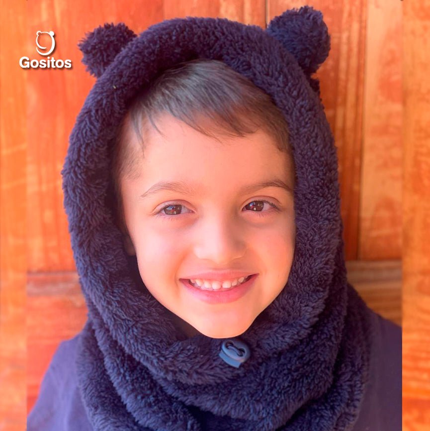 Gorro Osito Peludito Azul Marino Gositoscl